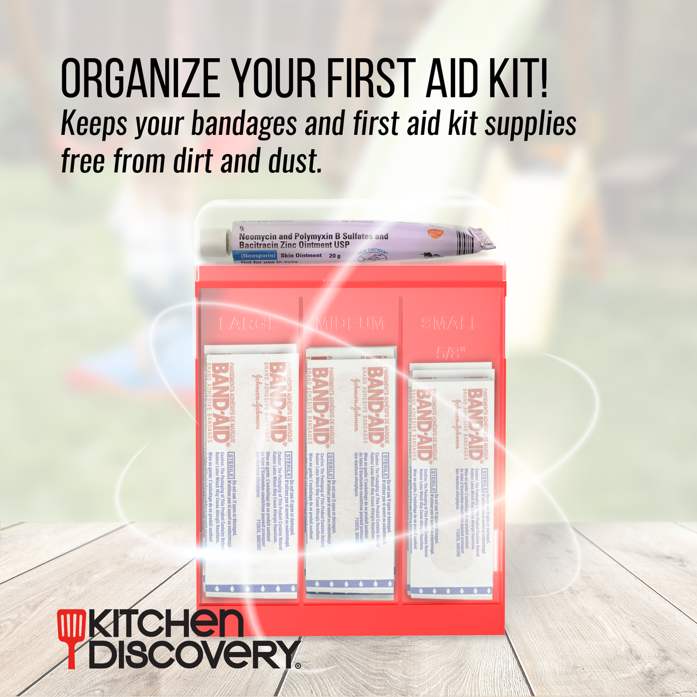 Bandage Box – First Aid Box Stores Bandages by Size – Compact Medical ...